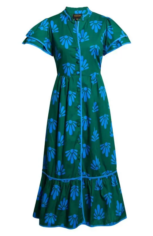 SUGARLIPS Davie Floral Print Midi Dress