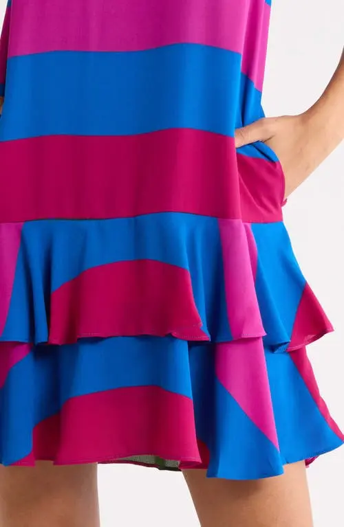 SUGARLIPS Saige Stripe Sleeveless Shift Dress