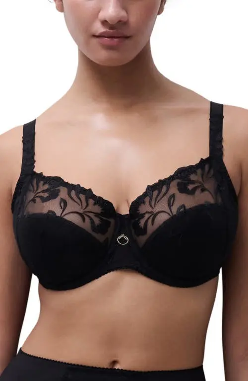 Chantelle Majestic Unlined Full Coverage Bra - Black
