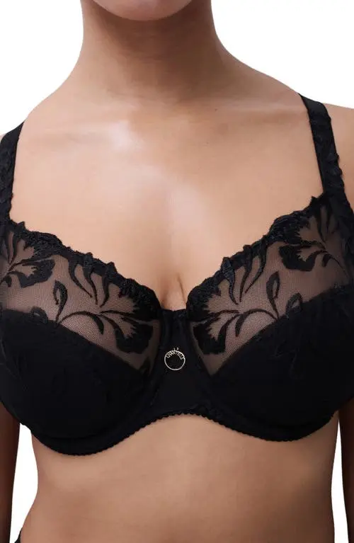 Chantelle Majestic Unlined Full Coverage Bra - Black
