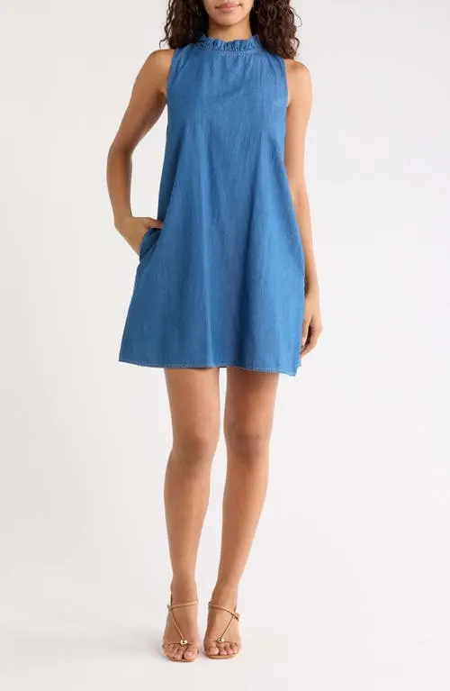 SUGARLIPS Haysville Benson Cotton Trapeze Minidress