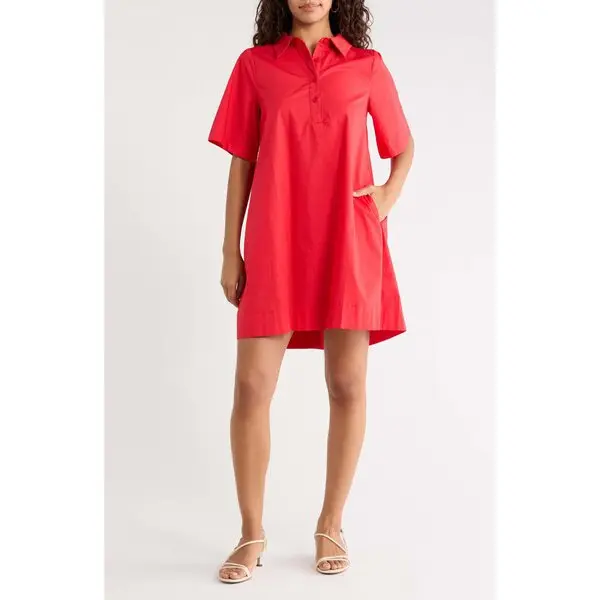 SUGARLIPS Danbury Trapeze Minidress - Red