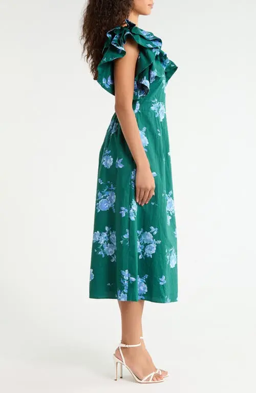 SUGARLIPS Santana Floral Tie Back Cotton Dress
