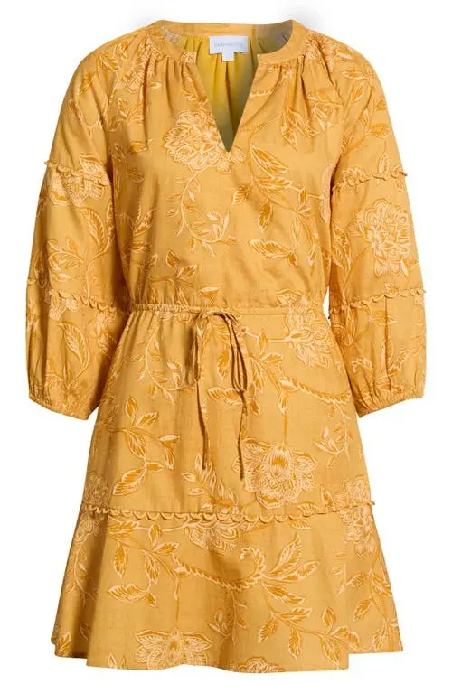 SUGARLIPS Dabria Floral Tiered Cotton Minidress