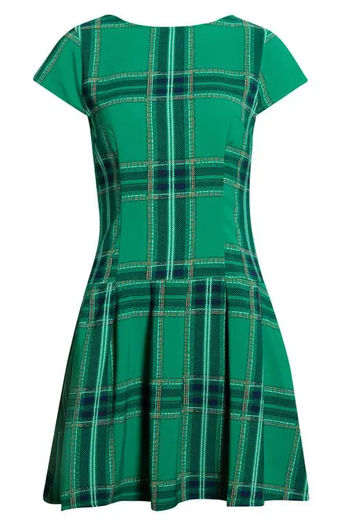 SUGARLIPS Jade Pleated Plaid Dress