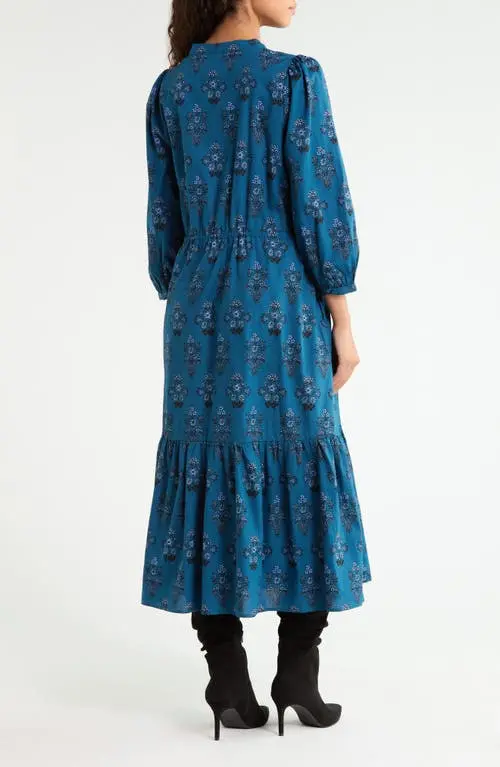 SUGARLIPS Gardena Floral Long Sleeve Cotton Dress