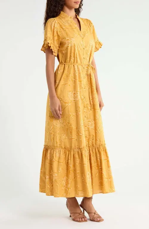 SUGARLIPS Alna Floral Cotton Maxi Dress