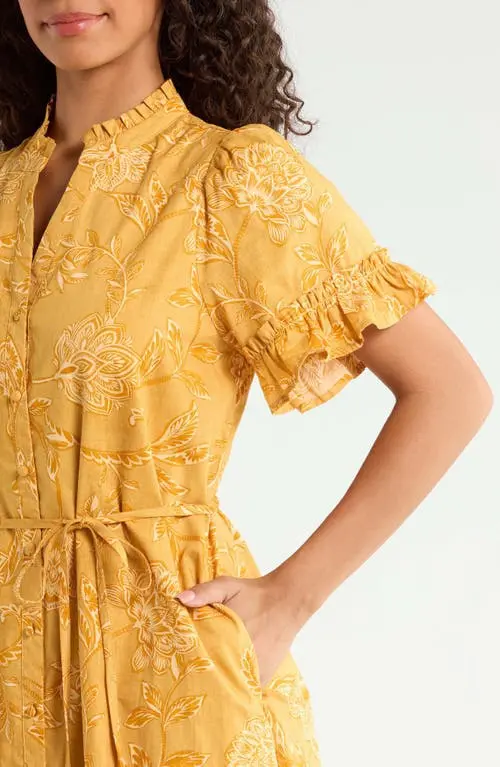 SUGARLIPS Alna Floral Cotton Maxi Dress