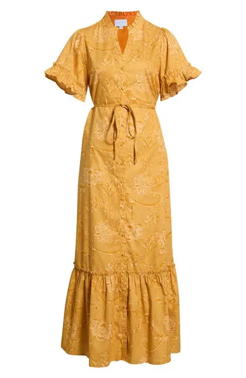 SUGARLIPS Alna Floral Cotton Maxi Dress