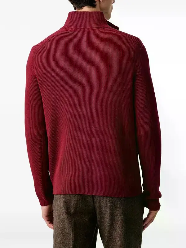 LINDBERGH Quarter-zip Ribbed Sweater