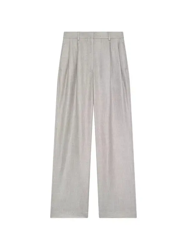 LARDINI Pleated Straight-leg Trousers