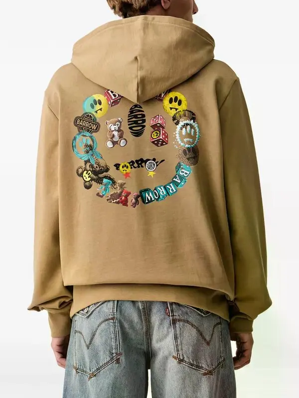 BARROW Graphic-print Pouch-pocket Hoodie
