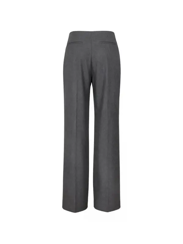 SONIA CARRASCO Pleated Drawstring Wool Trousers