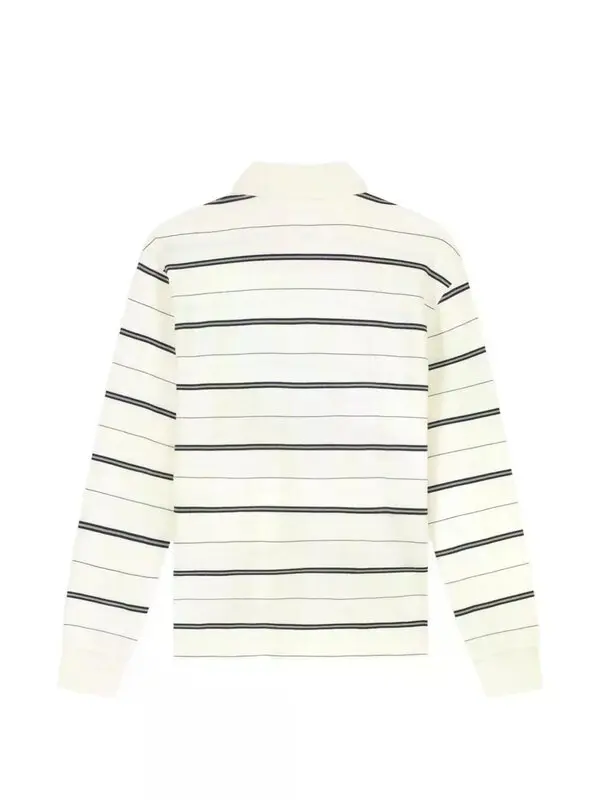 OLAF Striped Long-sleeve Polo Shirt