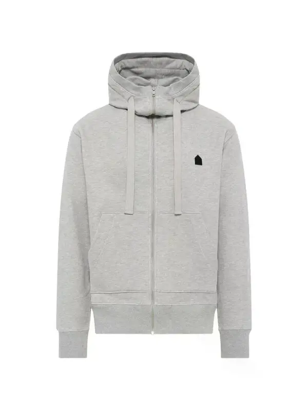 Noir Kei Ninomiya Embroidered Zip-up Hoodie - Grey