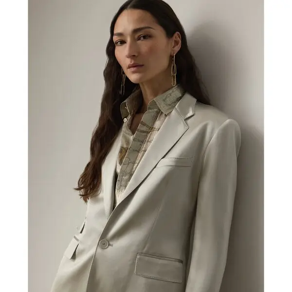 Ralph Lauren Parker Stretch Satin Jacket