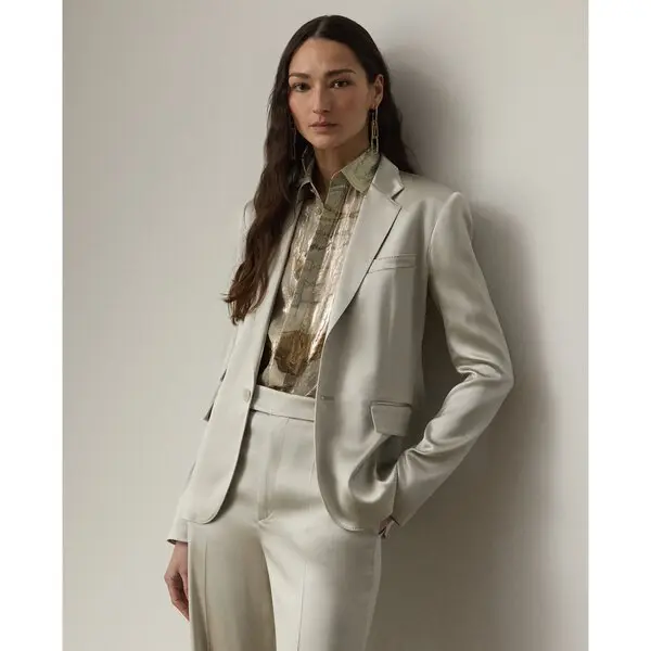 Ralph Lauren Parker Stretch Satin Jacket