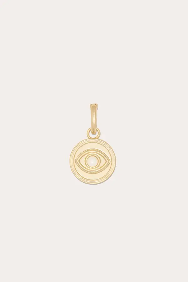 Ramy Brook Pearl Evil Eye Charm - Gold