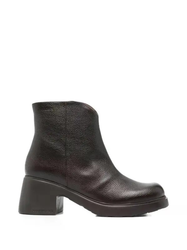 WONDERS Grained Leather Ankle Boots