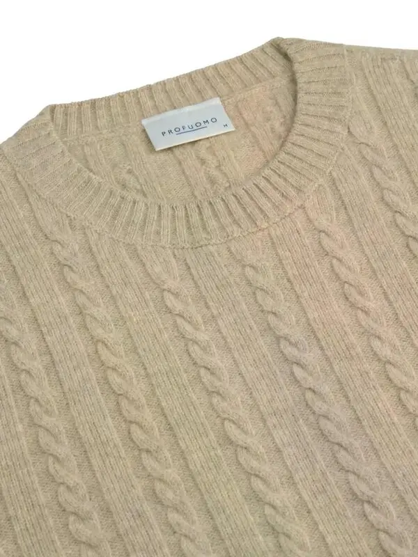 PROFUOMO Cable-knit Sweater