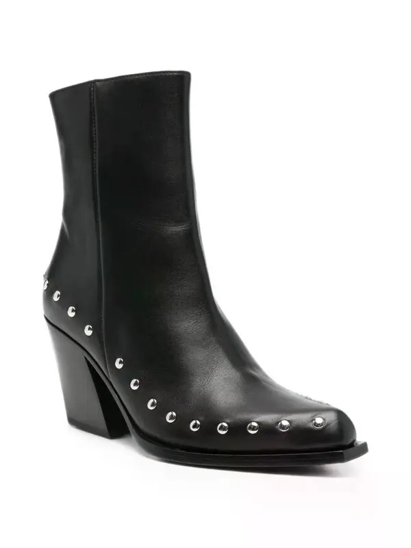 VIC MATIE Tronc Xavier Stud-embellished Leather Ankle Boots