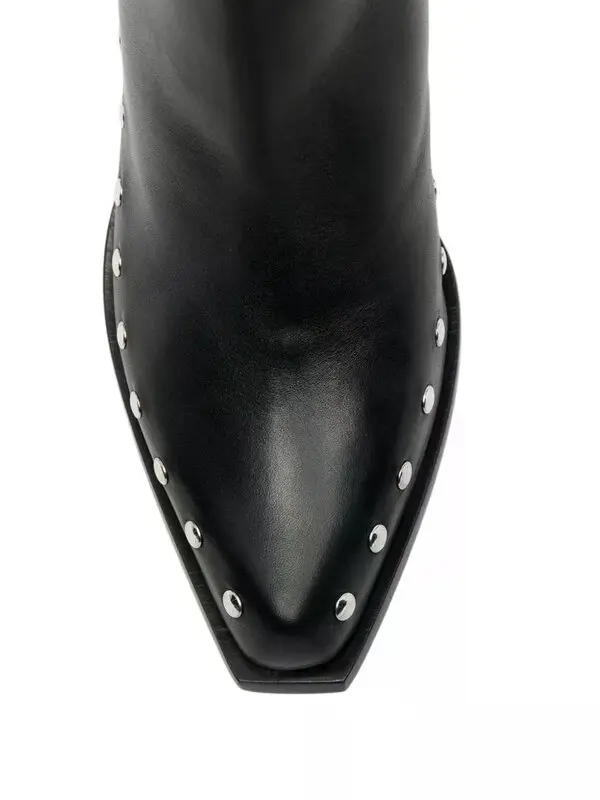 VIC MATIE Tronc Xavier Stud-embellished Leather Ankle Boots