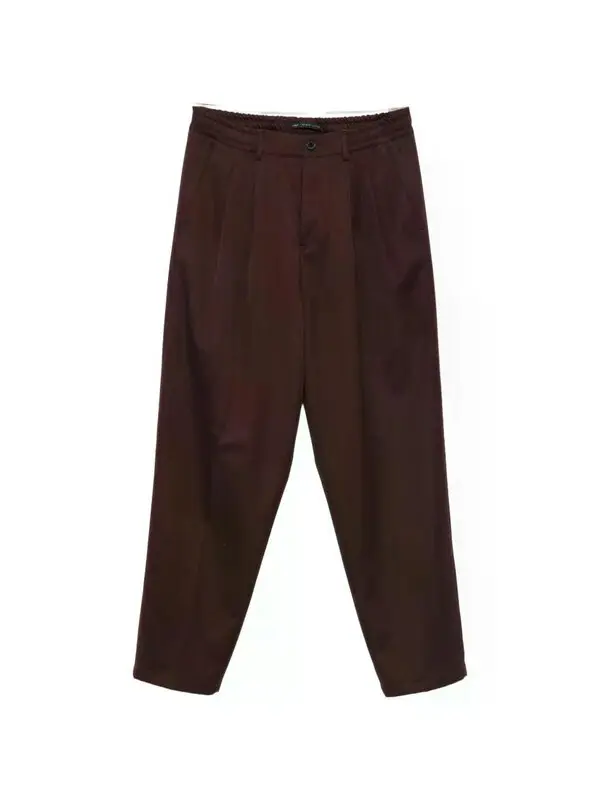 LOW BRAND Zeta Pleated Straight-leg Trousers