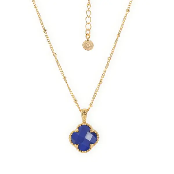 GISELLE VALE — LONDON Tyche Gemstone Necklace Lapis - Blue