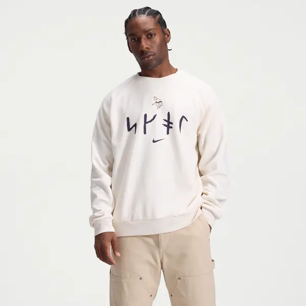 Nike Minnesota Vikings Rivalries Collection Primary Dri-fit Nfl Pullover Crew - White