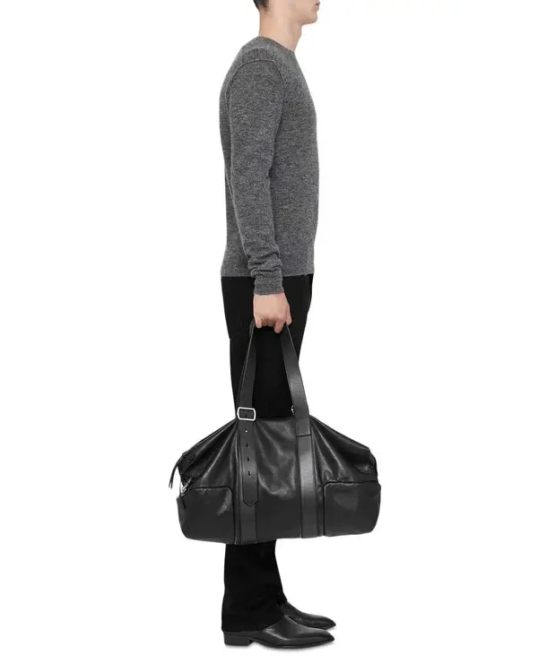 ALLSAINTS Soren Raw Stitch Crewneck Sweater - Grey Marl