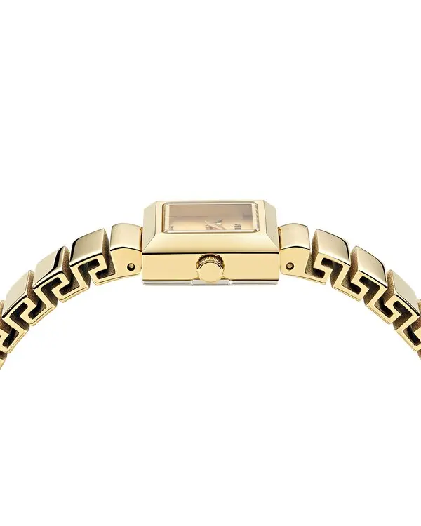 Versace V-square Petite Bracelet Watch, 18mm X 18mm - Gold
