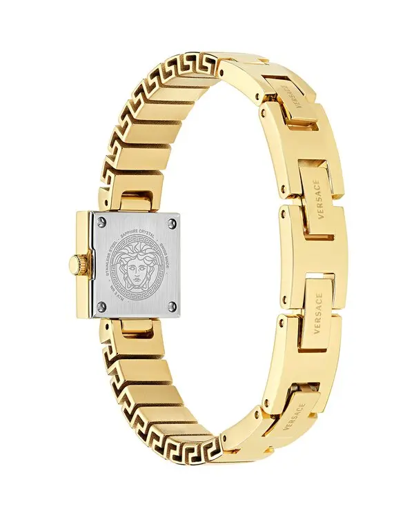 Versace V-square Petite Bracelet Watch, 18mm X 18mm - Gold