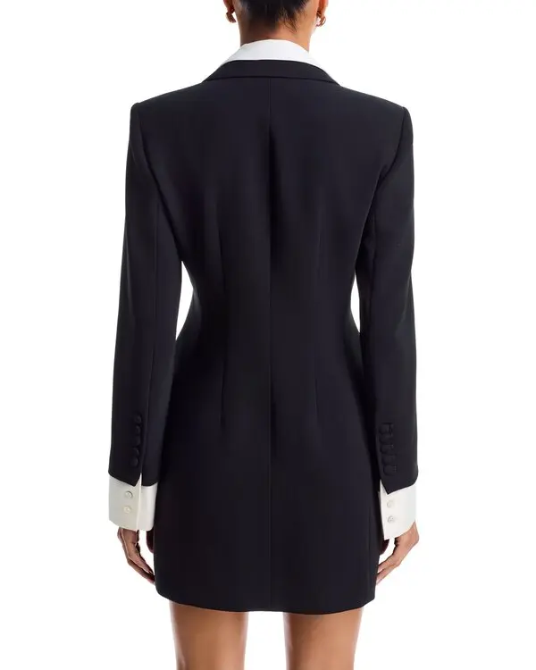 Cinq À Sept Indra Brooch Embellished Blazer Dress