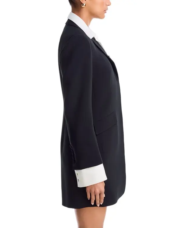 Cinq À Sept Indra Brooch Embellished Blazer Dress