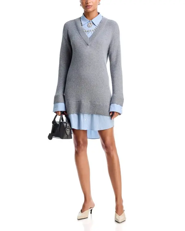 Cinq À Sept Necklace Santina Layered Look Mini Dress