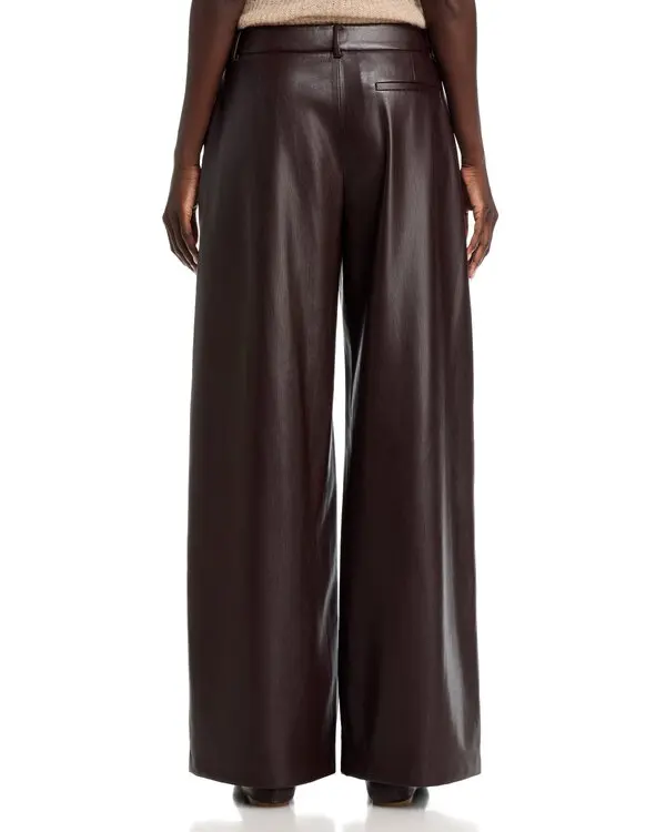Hugo Boss Tiana Faux Leather Wide Fit Trousers