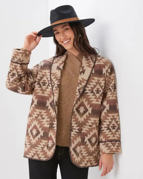 Karen Kane Relaxed Ranch Jacket - Deco