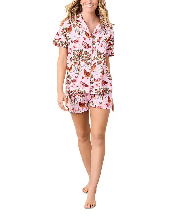 PRINTFRESH Bagheera Shorts Pajama Set - Ballet Pink