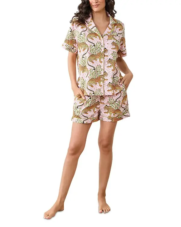 PRINTFRESH Bagheera Shorts Pajama Set - Blush