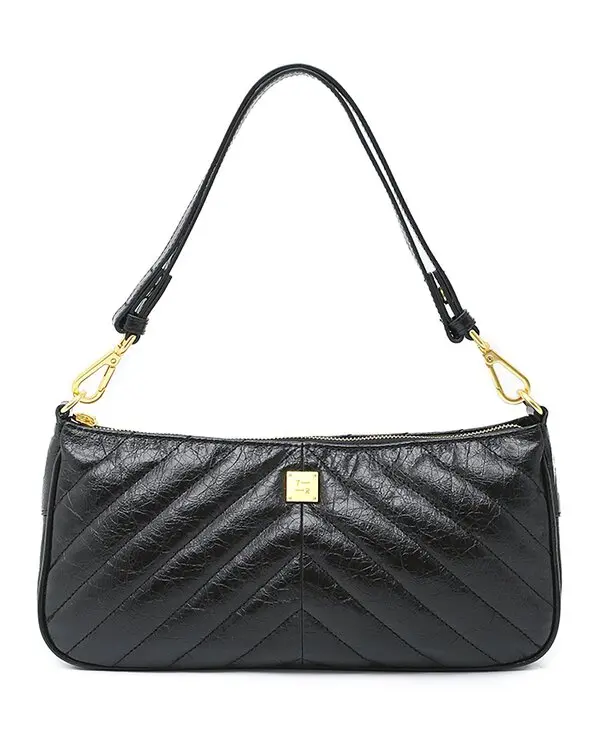 THINK ROYLN Enchanted Quilted Leather Shoulder Bag - Black