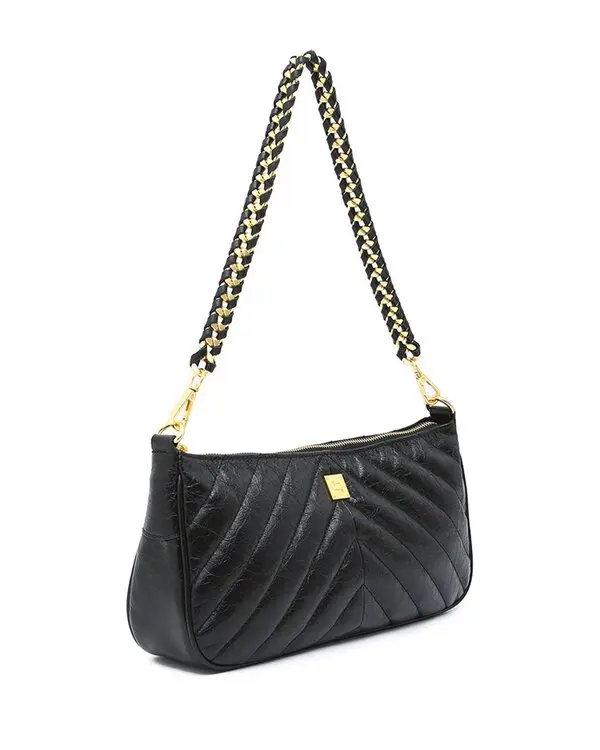 THINK ROYLN Enchanted Quilted Leather Shoulder Bag - Black