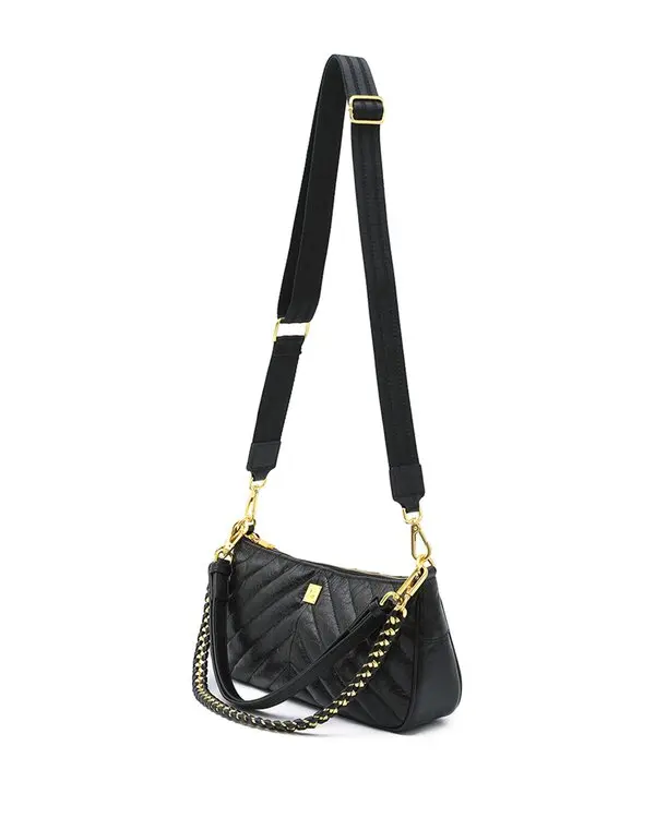 THINK ROYLN Enchanted Quilted Leather Shoulder Bag - Black