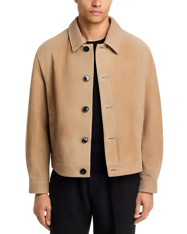 Hugo Ligor Leather Button Jacket