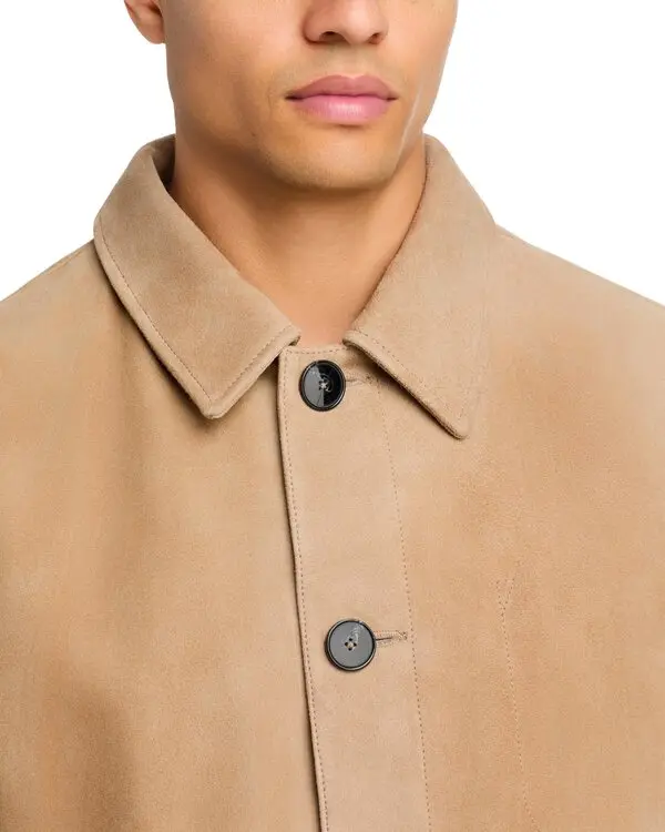 Hugo Ligor Leather Button Jacket