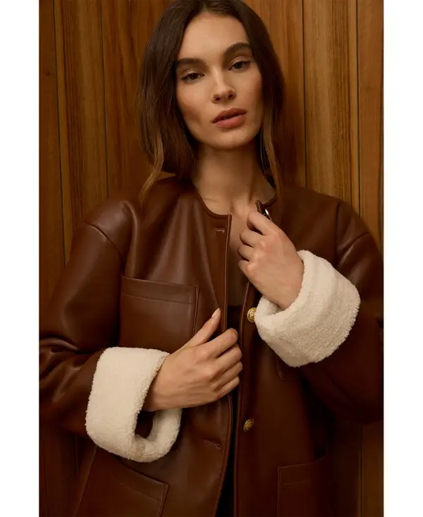 French Connection Porto Faux Leather Jacket