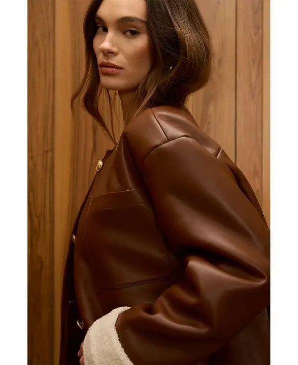 French Connection Porto Faux Leather Jacket