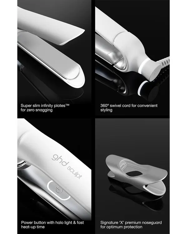 GHD Sculpt Interactive Hair Straightener White - No Color
