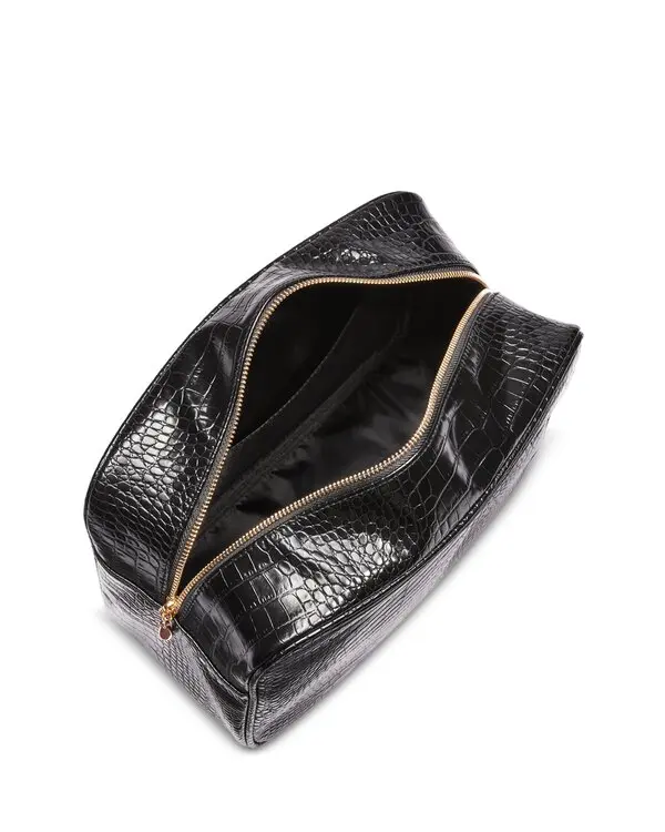 ABBODE Croc Embossed Faux Leather Pouch