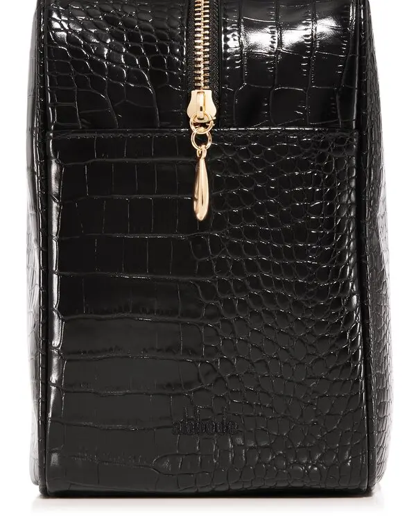 ABBODE Croc Embossed Faux Leather Pouch