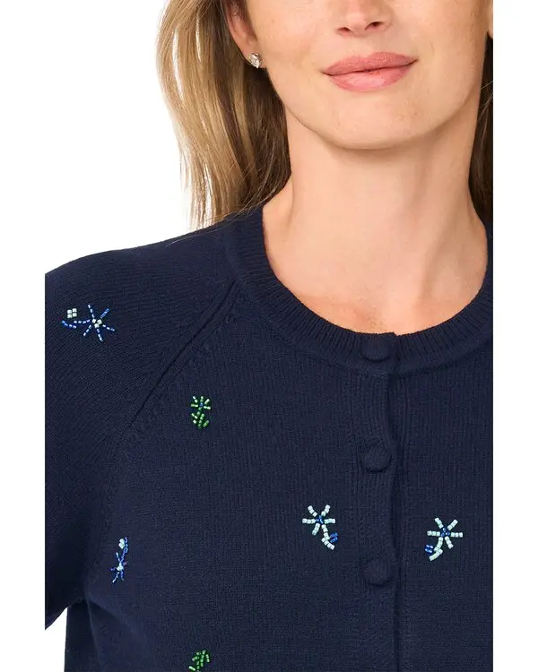 CECE DUPRAZ Embellished Crewneck Cardigan